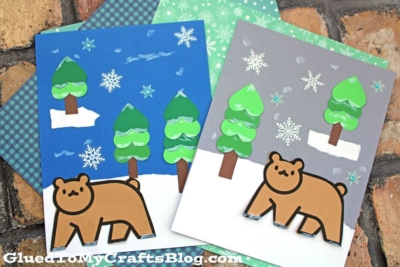 Paper Winter Tree Landscape Craft