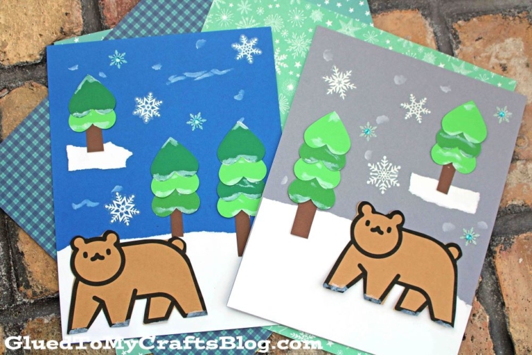 Paper Winter Tree Landscape Craft