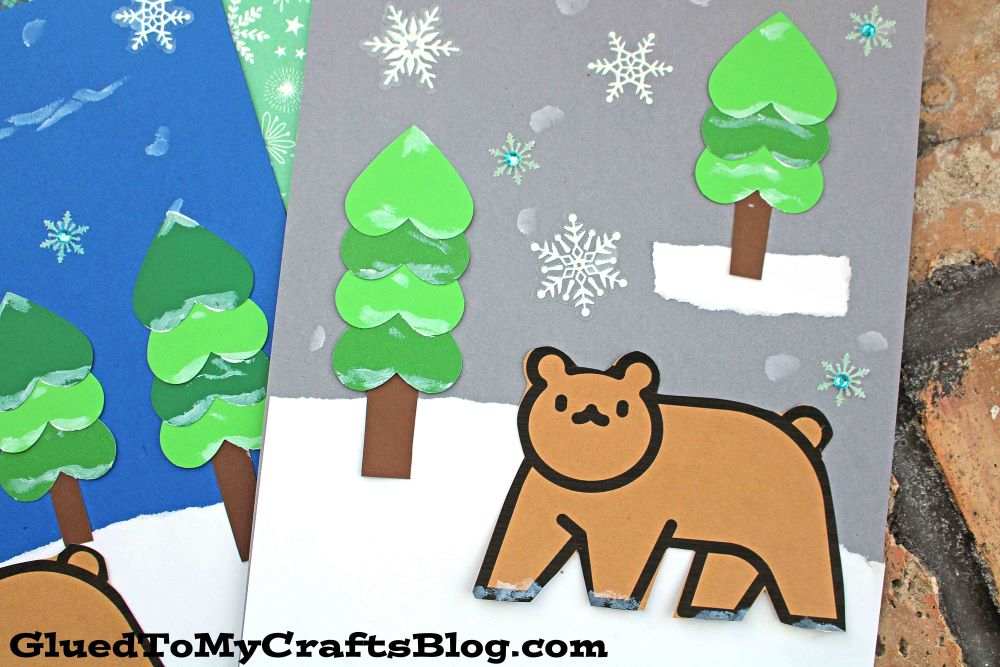 Paper Winter Tree Landscape Craft