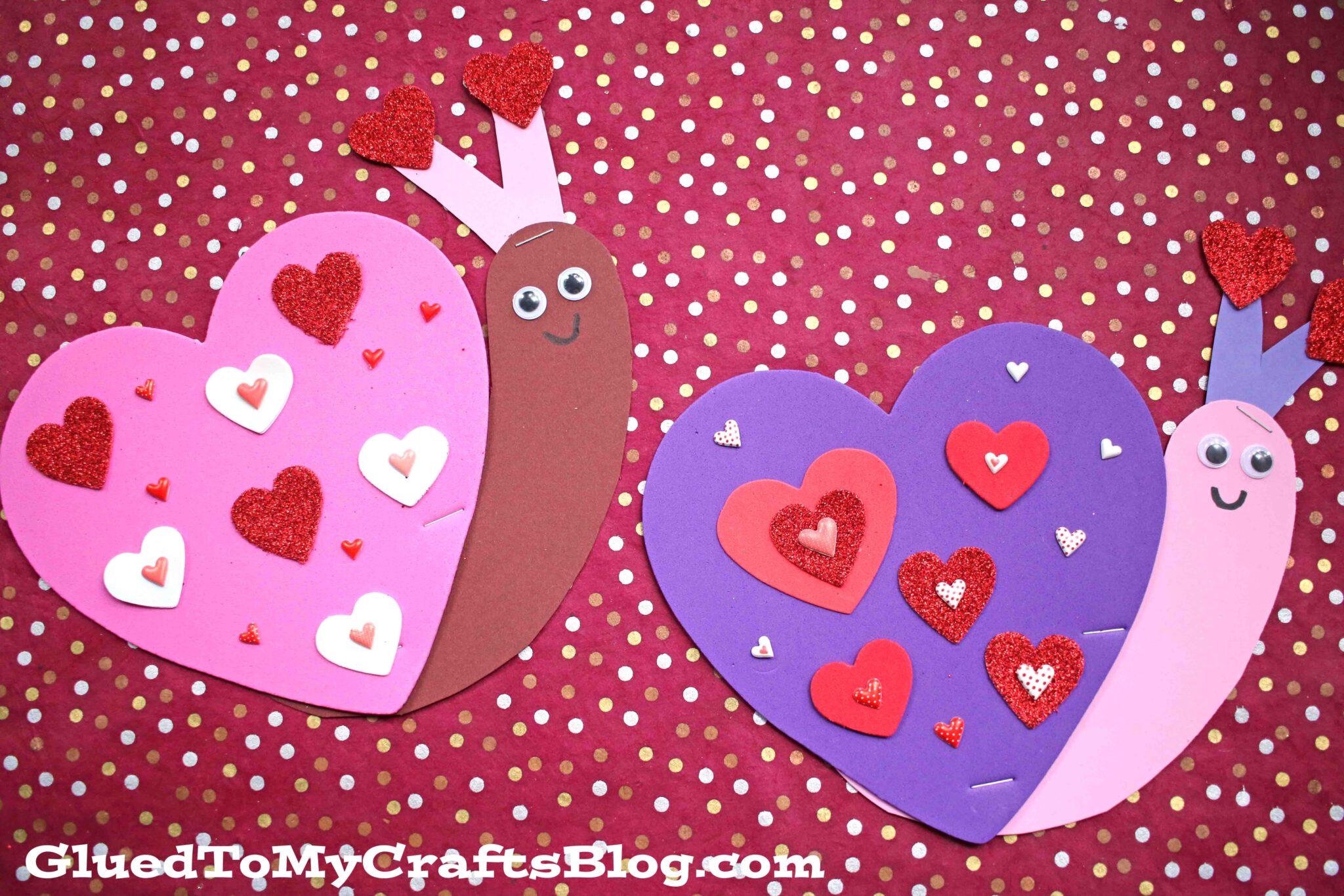 Heart Shaped Valentine Snail Craft Idea