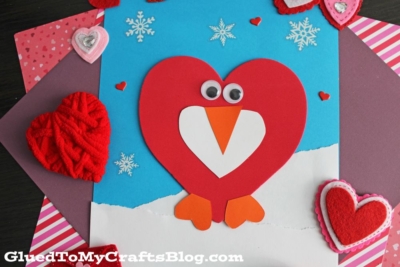 Heart Shaped Penguin Craft Idea For Kids