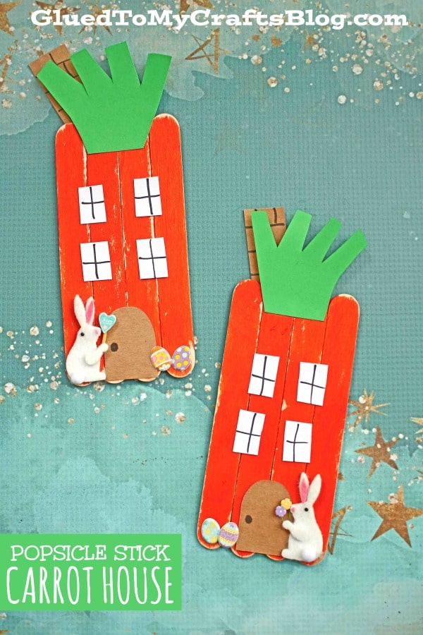 Popsicle Stick Carrot House