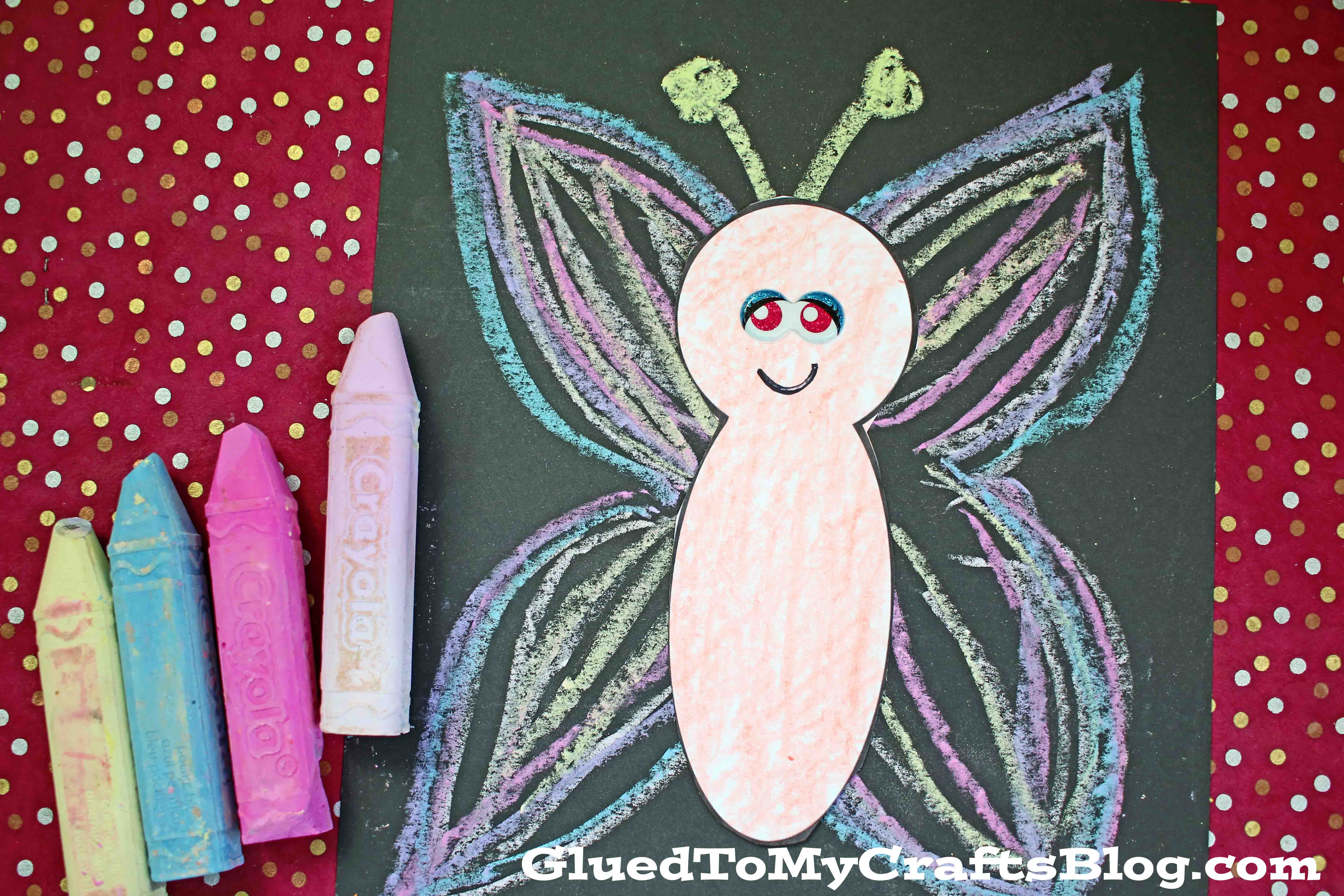 Paper & Sidewalk Chalk Butterfly Craft