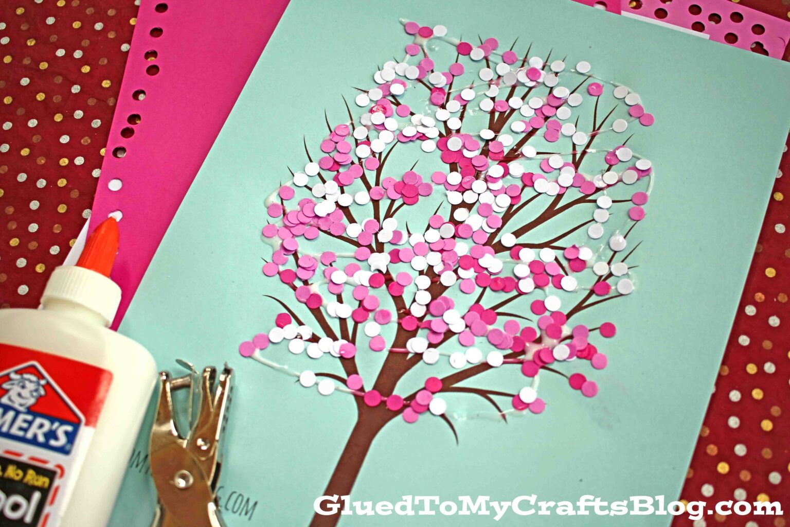 Paper Confetti Cherry Blossom Tree