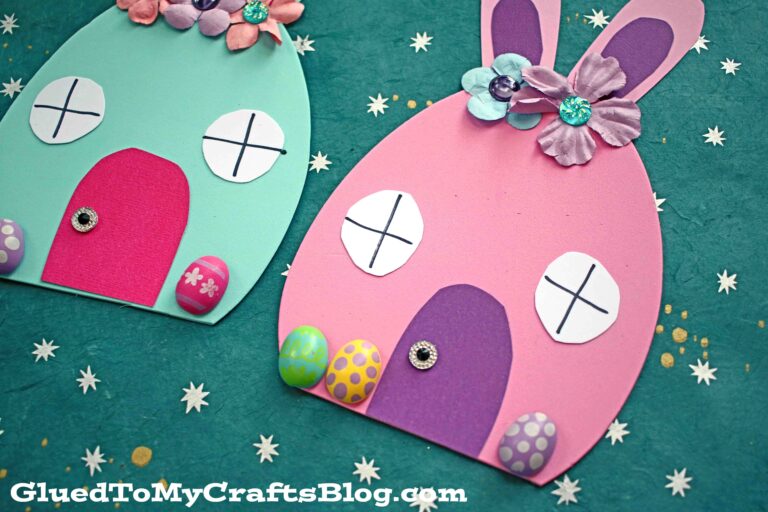 Easter Egg Bunny House Craft Idea