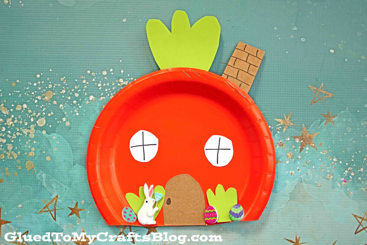 Paper Plate Carrot House Craft