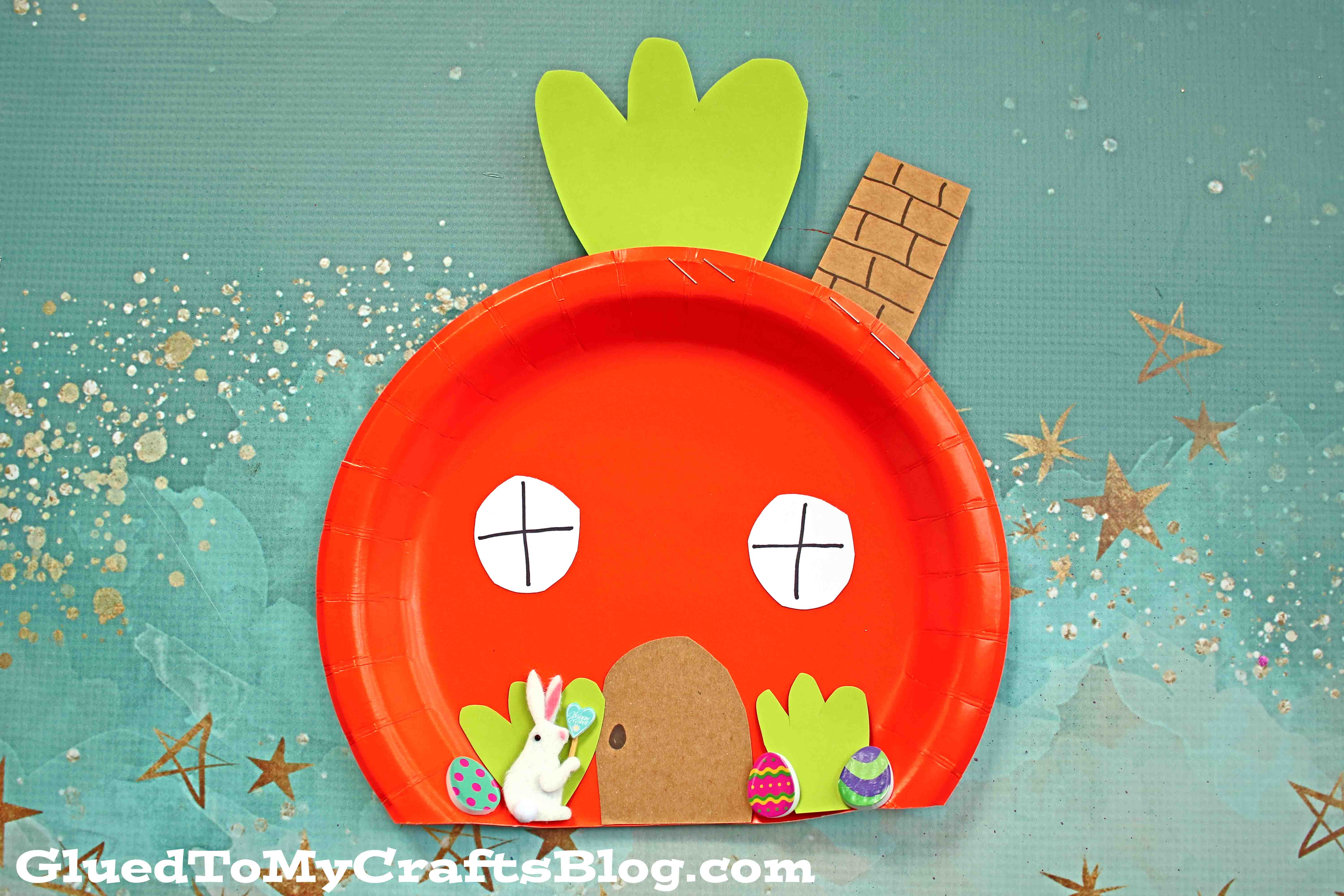 Paper Plate Carrot House