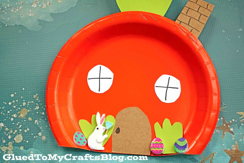 Paper Plate Carrot House Craft