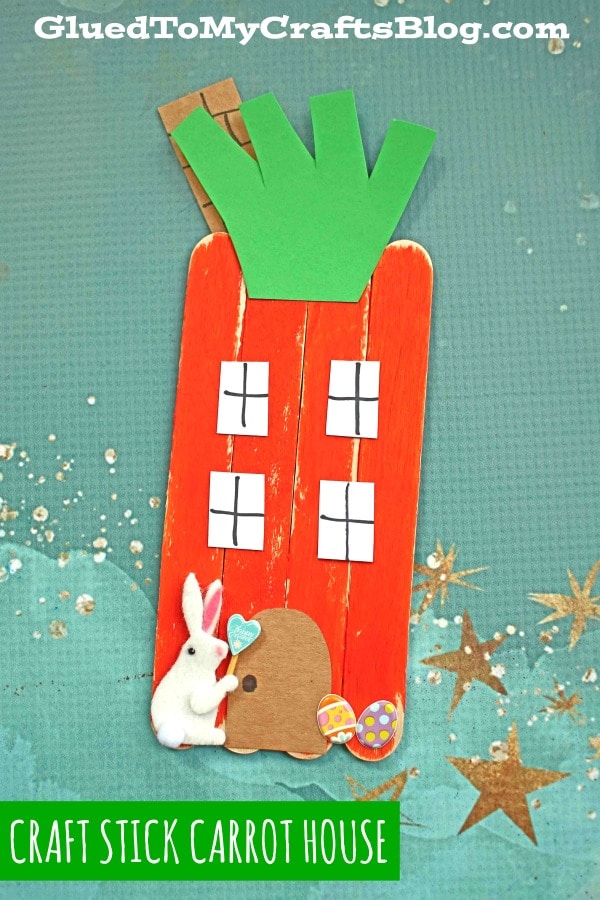 Popsicle Stick Carrot House