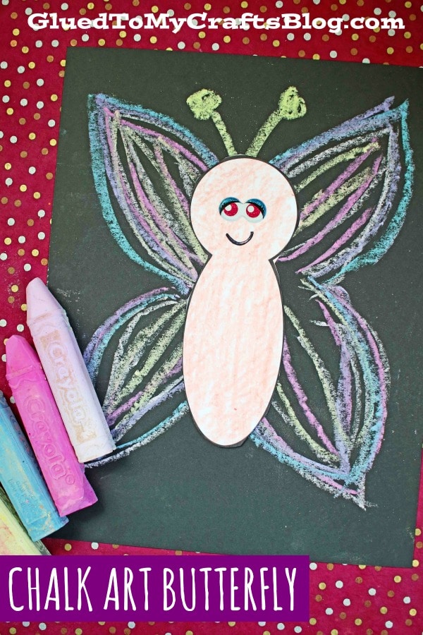 Paper & Sidewalk Chalk Butterfly Craft