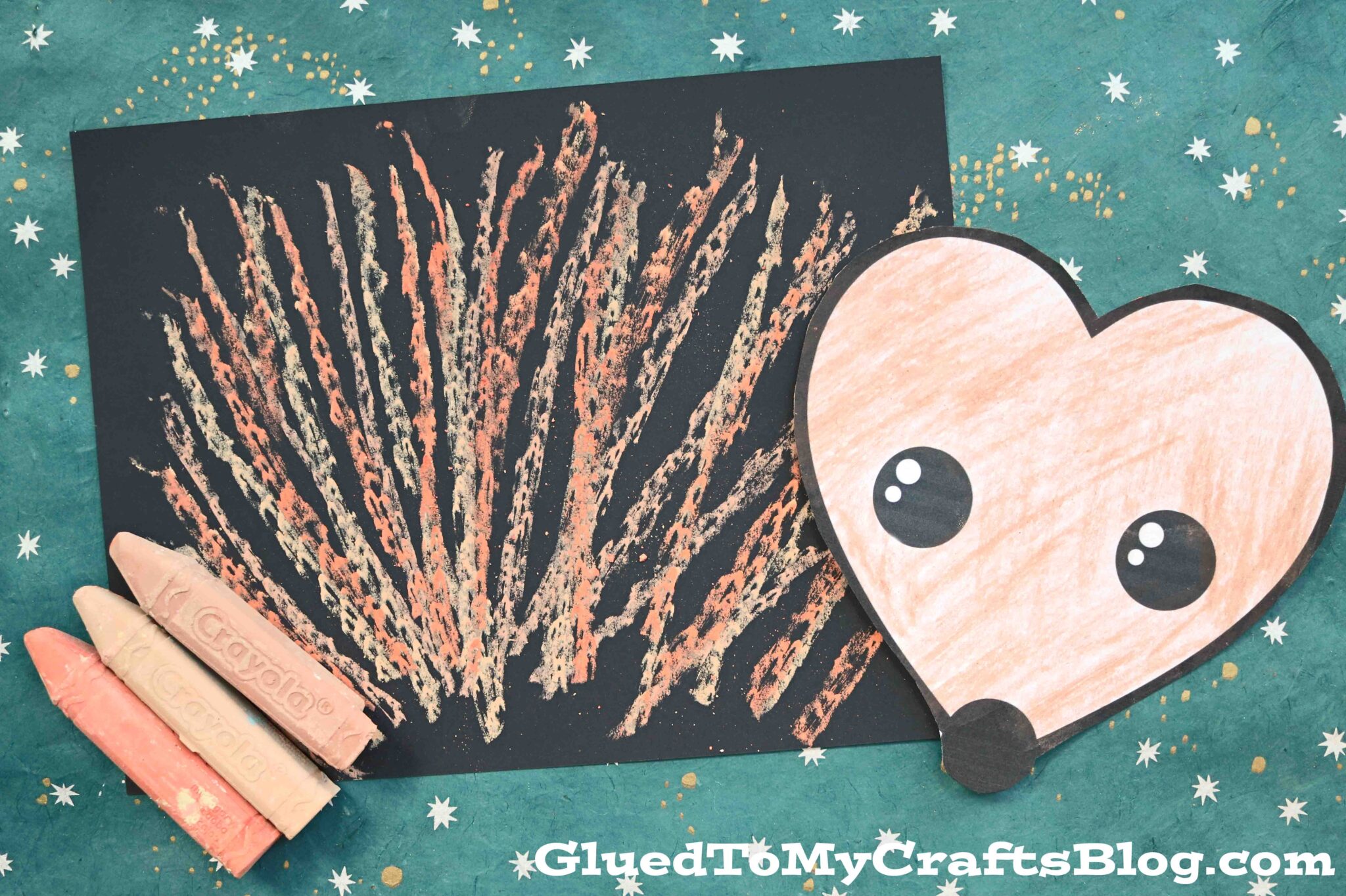 Paper & Chalk Art Hedgehog Craft