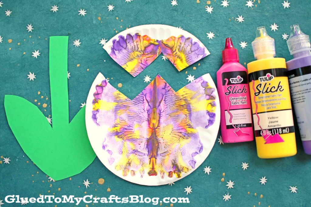Paper Plate & Paint Splat Tulip Craft