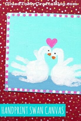 Handprint Swan Keepsake Canvas