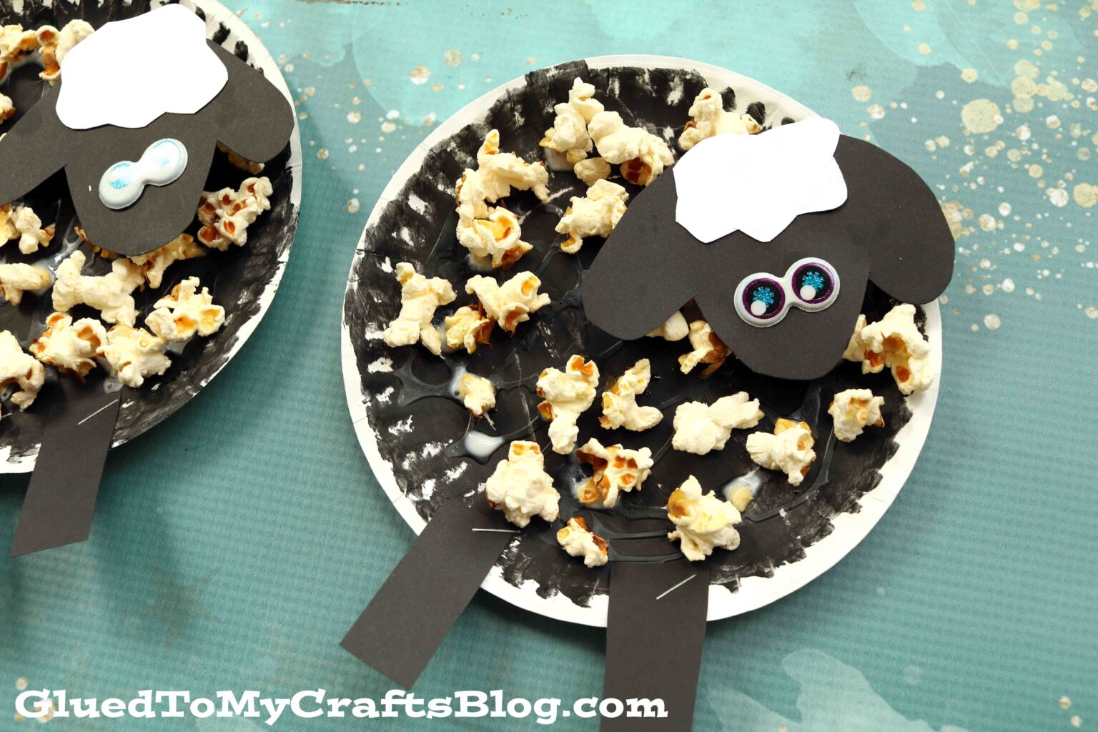Paper Plate and Popcorn Sheep Craft