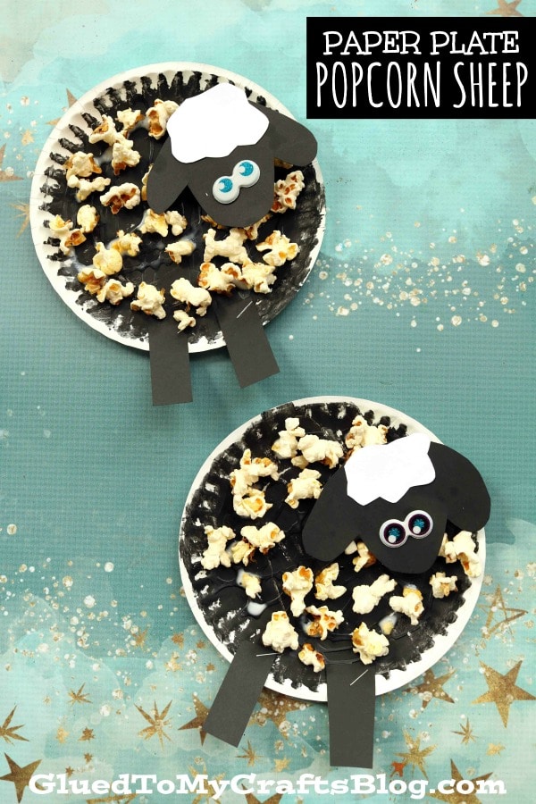 Paper Plate and Popcorn Sheep