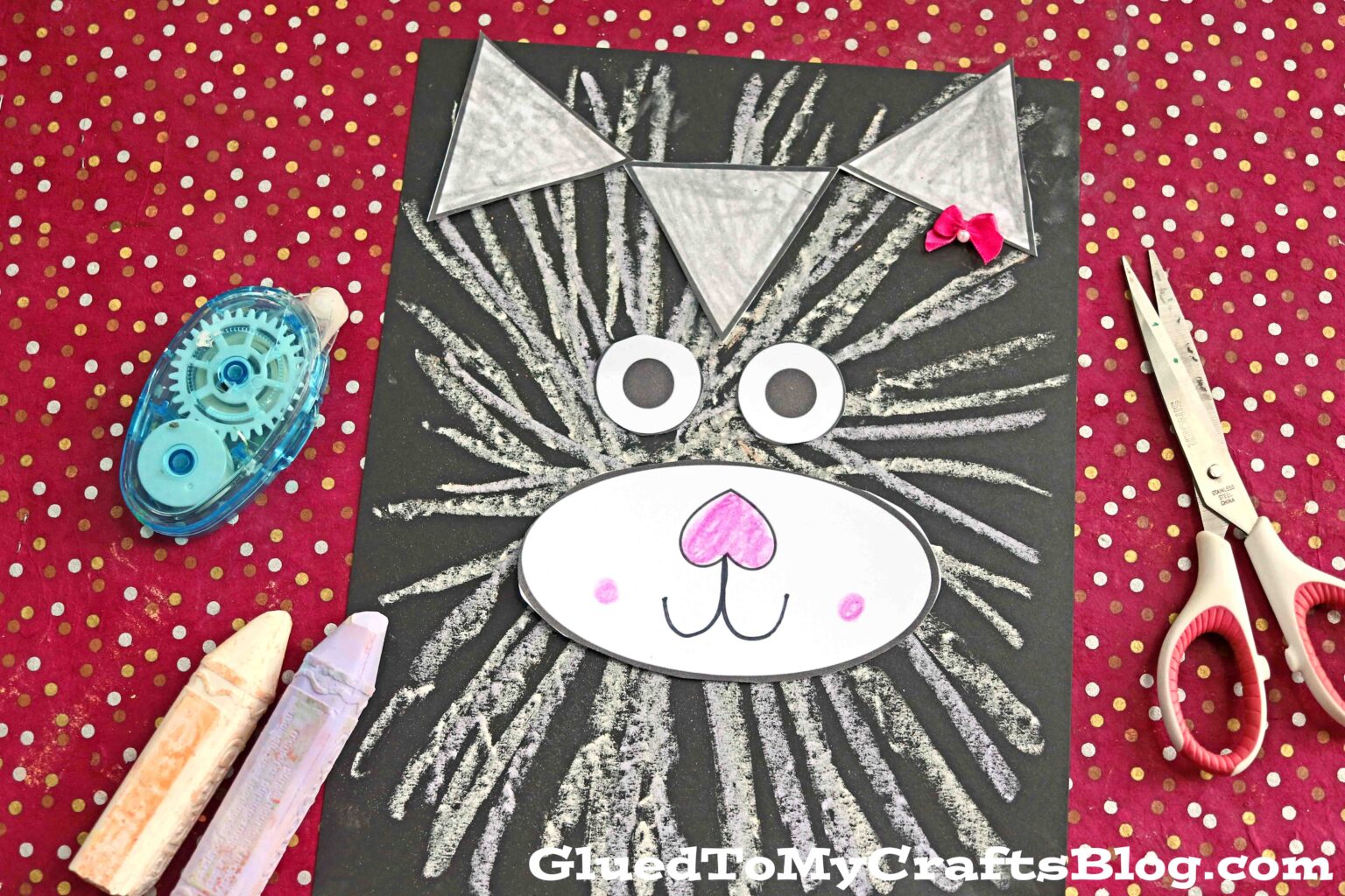 Paper & Chalk Art Cat Craft