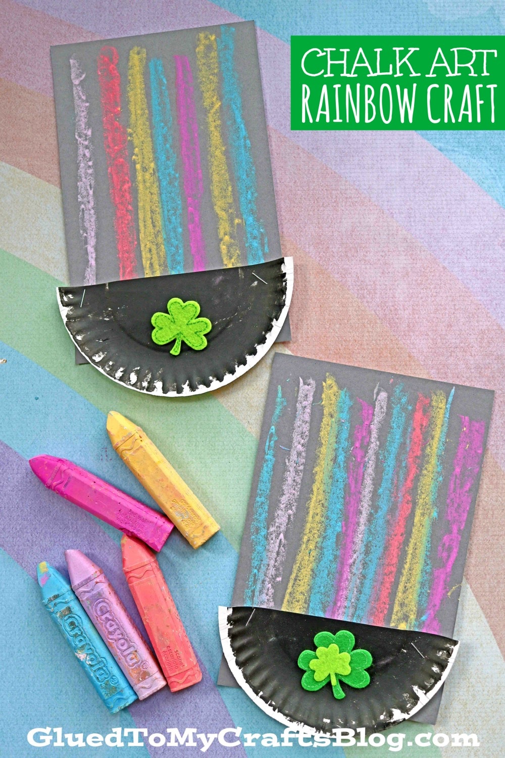 Chalk Art Rainbow Pot of Gold Craft