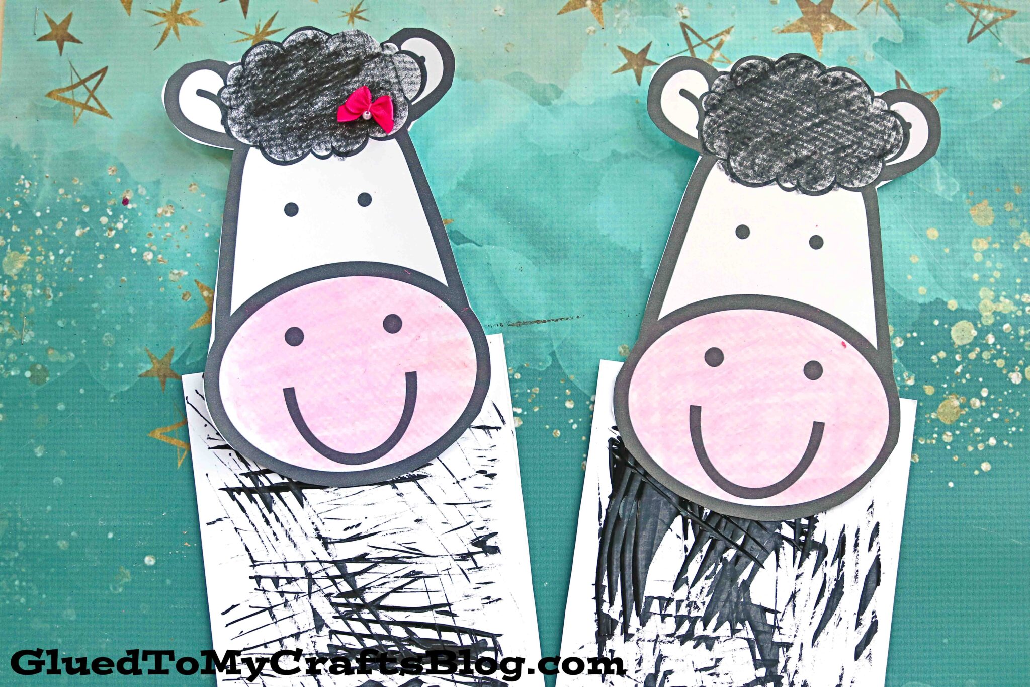 Fork Painted Zebra Craft Idea