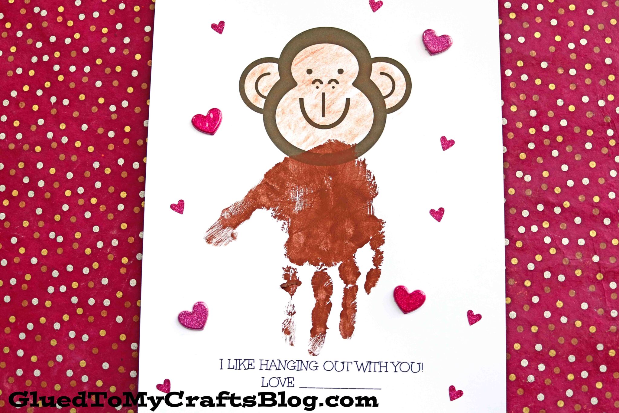 Handprint Monkey Keepsake Craft for Kids