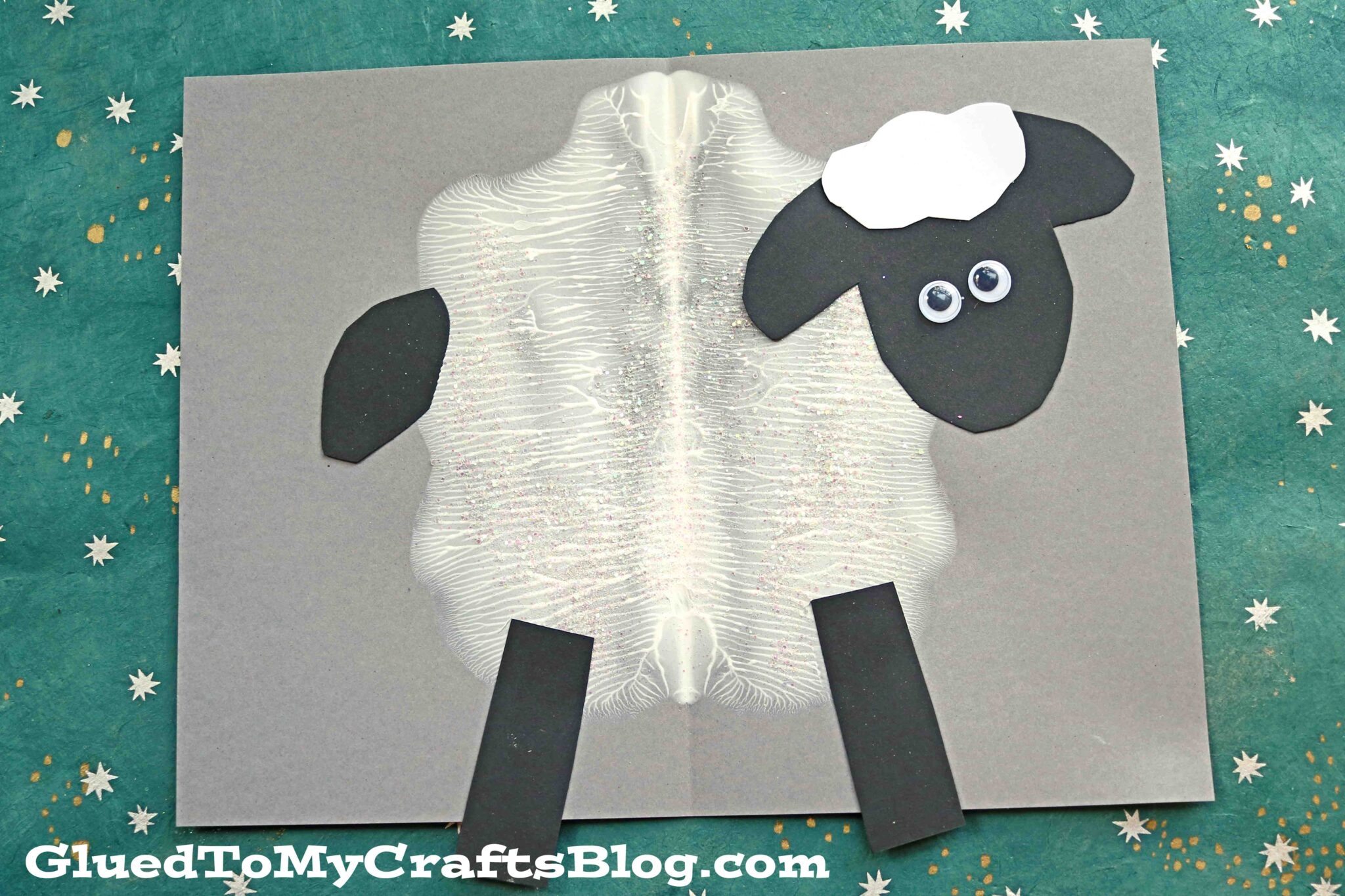 Paint Splat Sheep Craft Idea For Spring