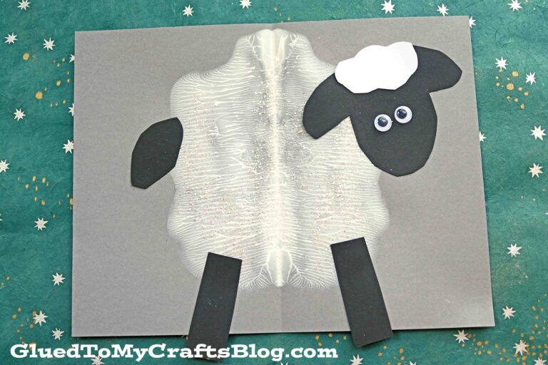 Paint Splat Sheep Craft Idea For Spring