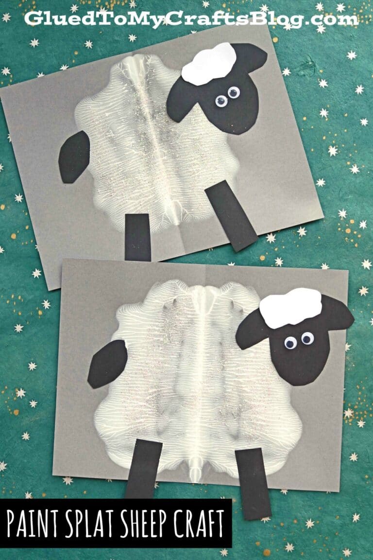 Paint Splat Sheep Craft Idea For Spring