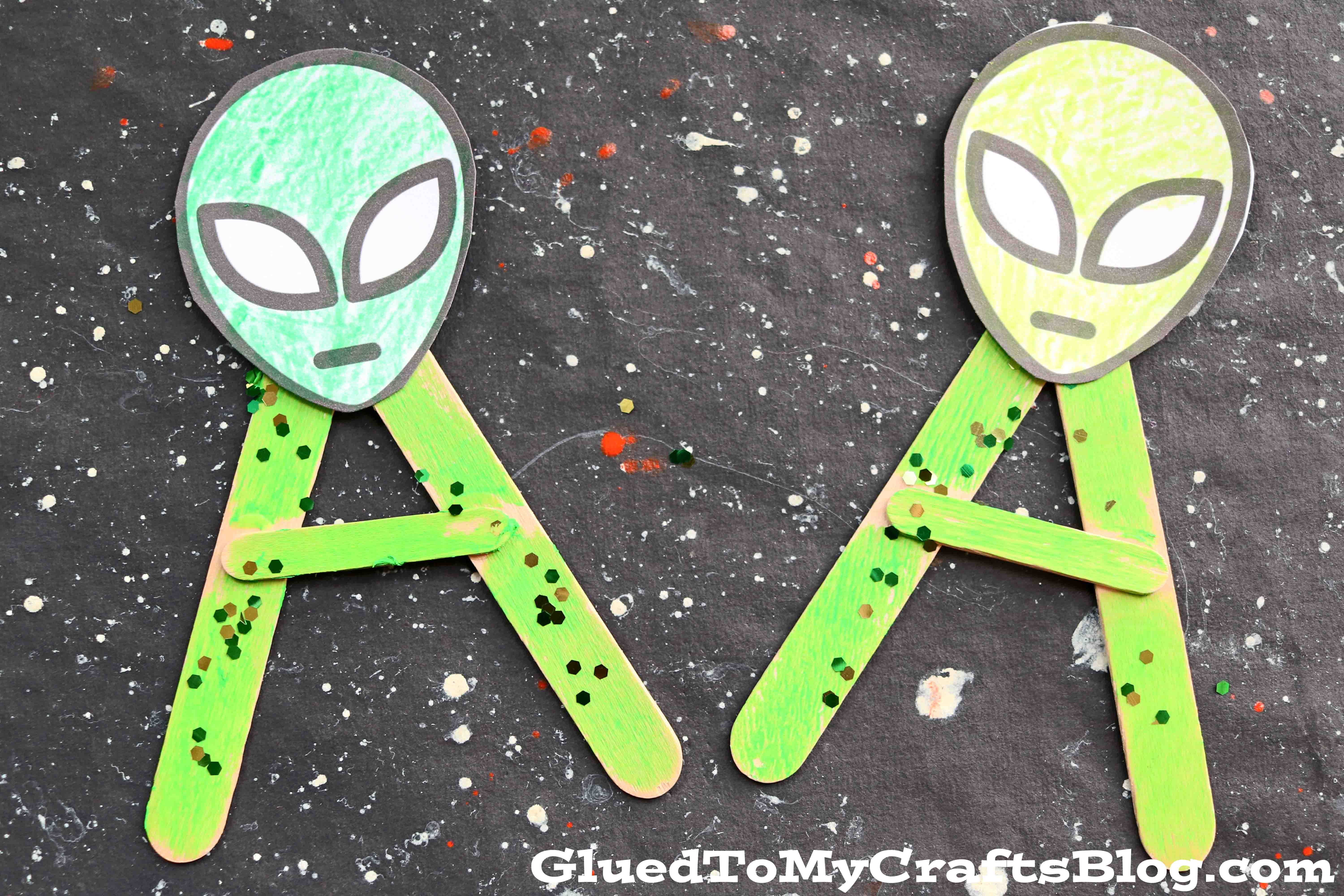 Popsicle Stick "A" is for Alien Craft
