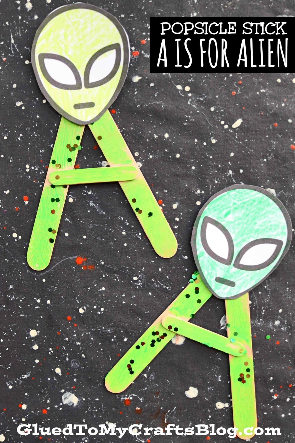 Popsicle Stick "A" is for Alien Craft