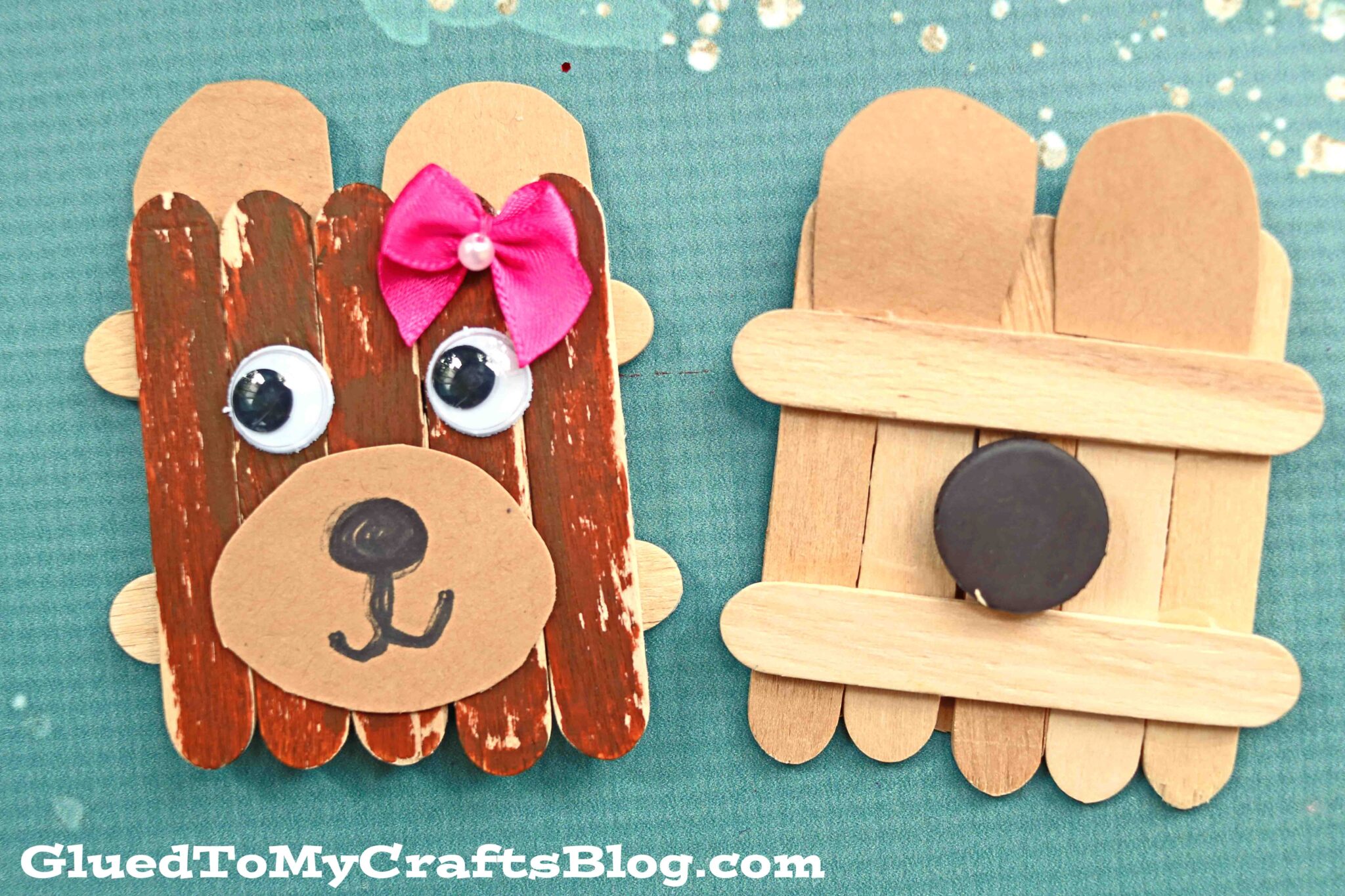 Popsicle Stick Mama Bear Magnets