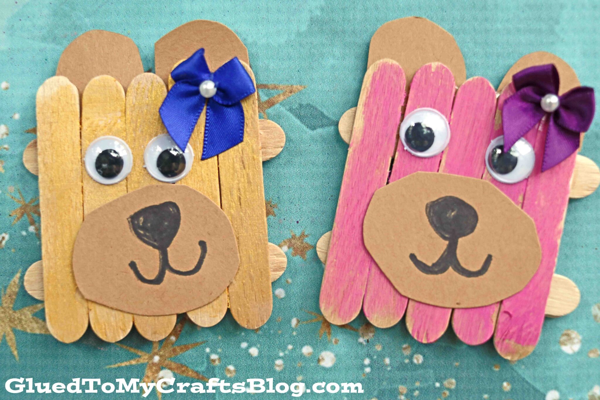 Popsicle Stick Mama Bear Magnets