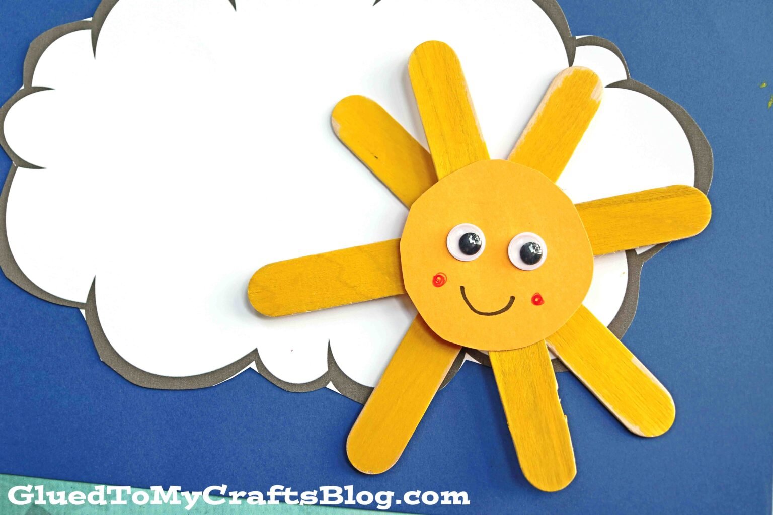 Paper & Popsicle Stick Sunshine Craft