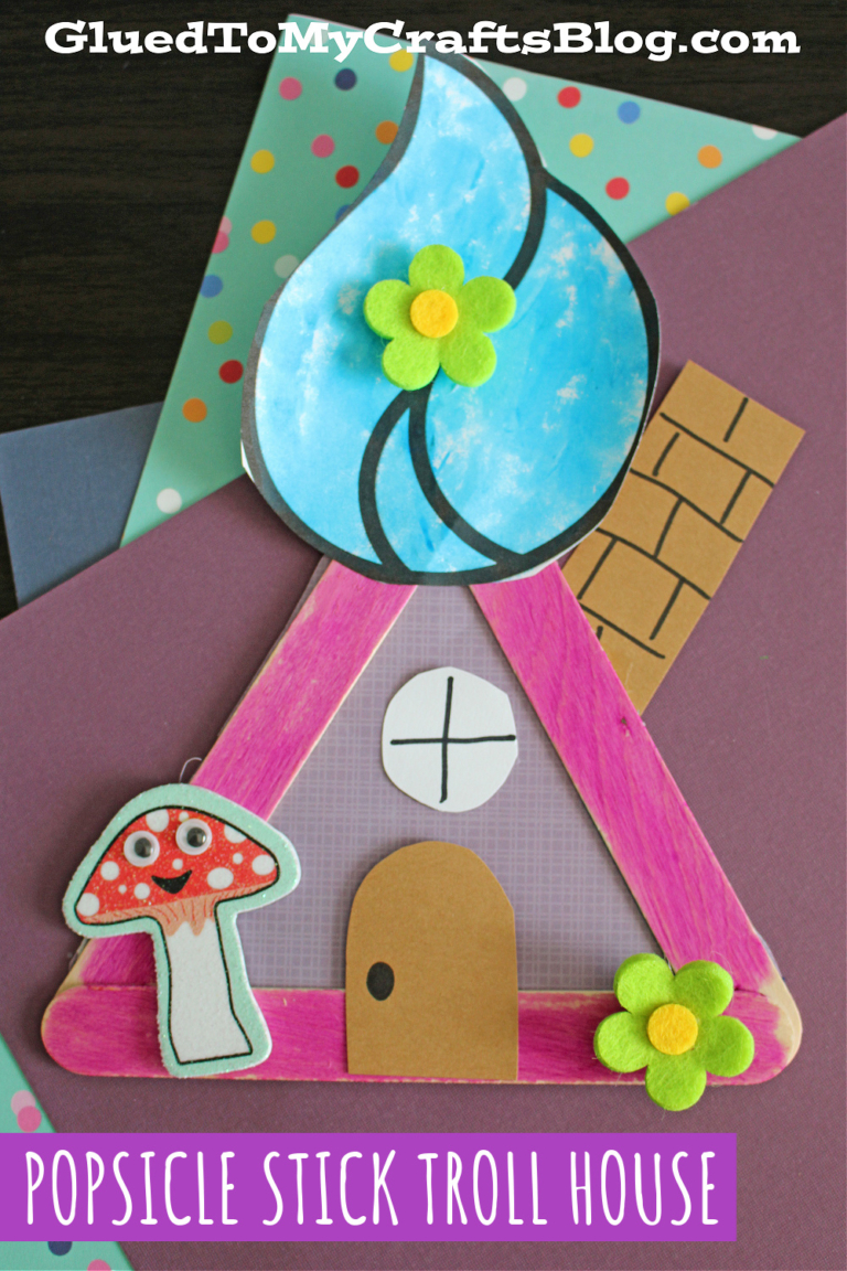 Popsicle Stick Troll House Craft