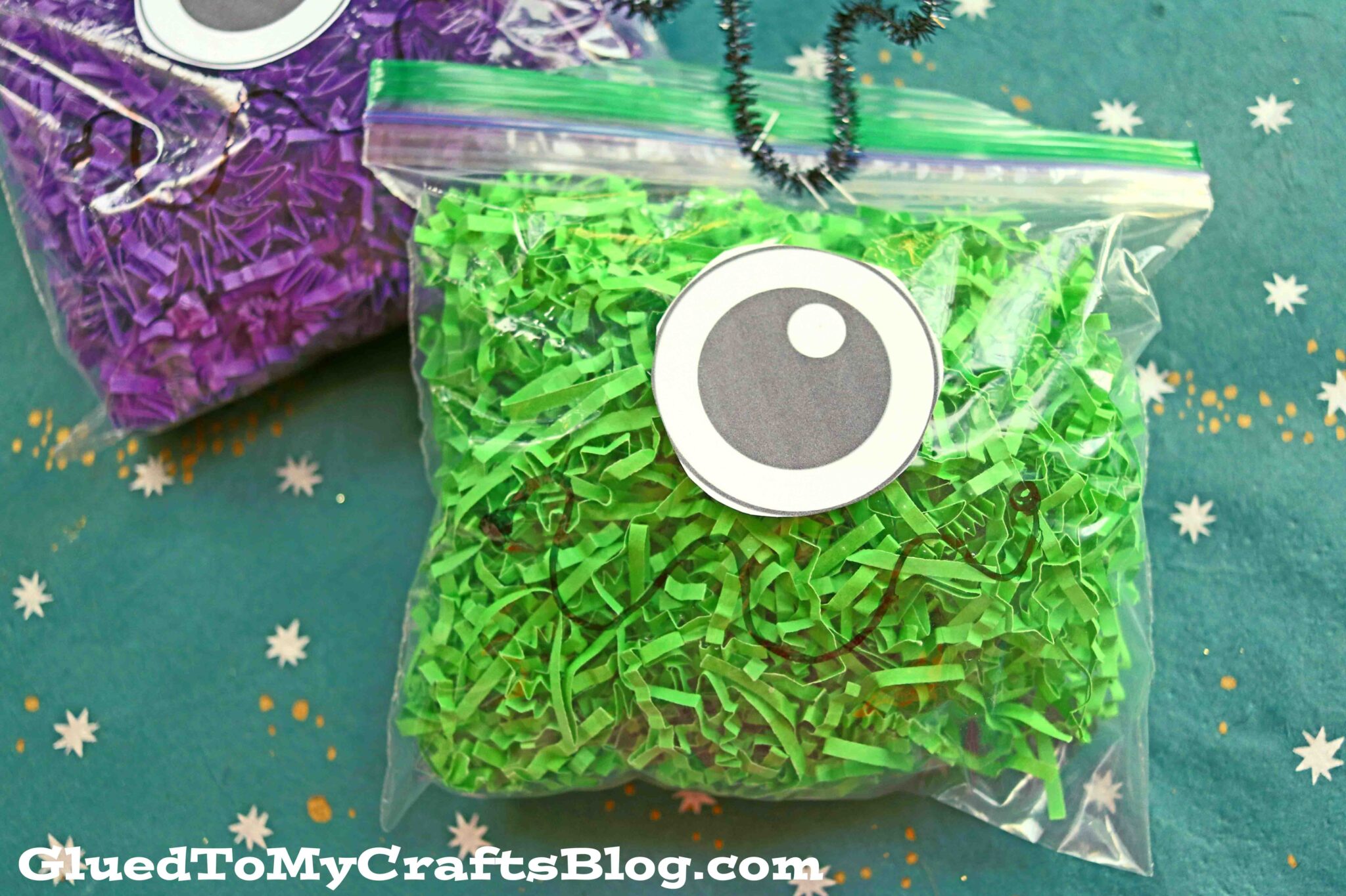 Crinkle Paper Alien Craft Idea For Kids