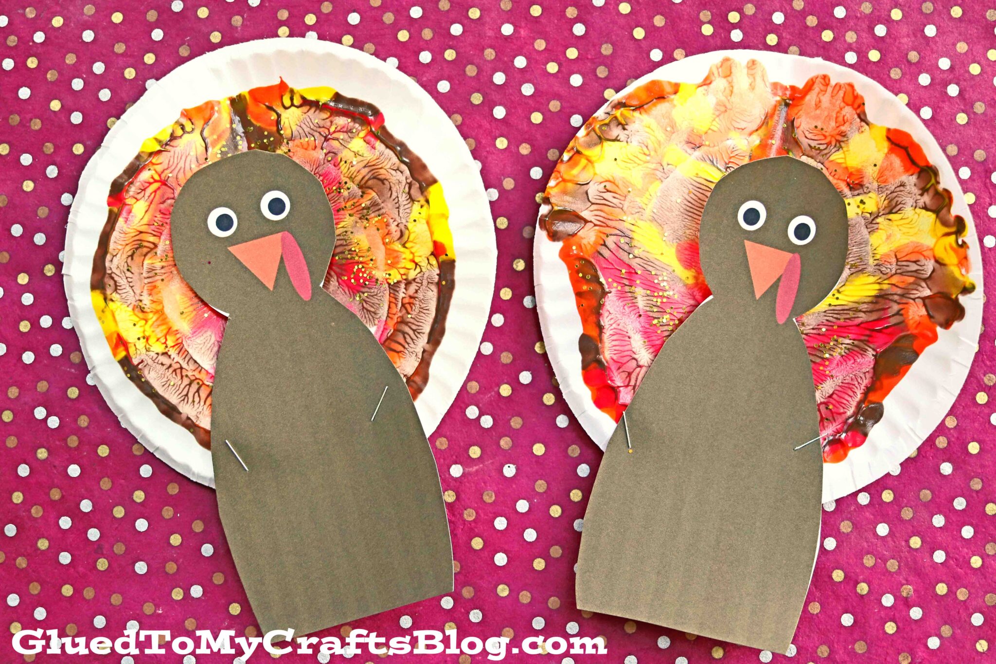 Paint Splat Turkey Craft Idea For Thanksgiving