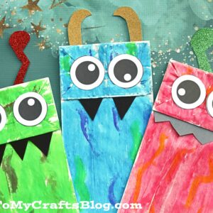 Paper Bag Frankenstein Puppet - Glued To My Crafts - Let's Get Crafty!