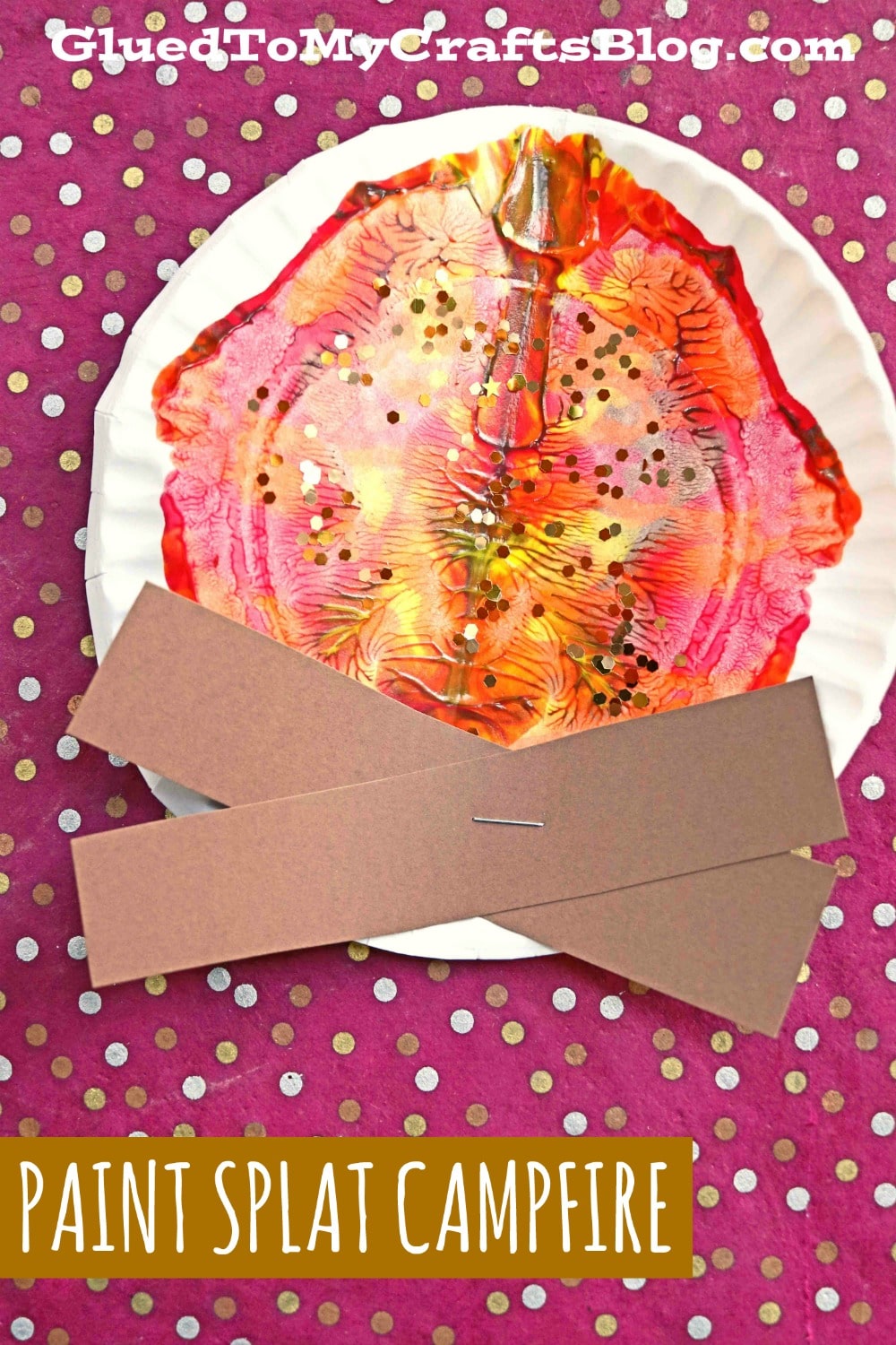 Paint Splat Campfire Craft For Summer Camp