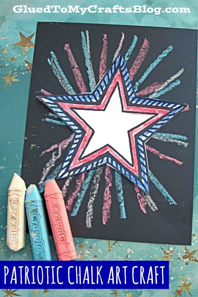 Patriotic Chalk Star Art Craft