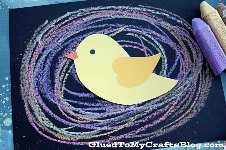 Chalk Art Bird Nest Craft
