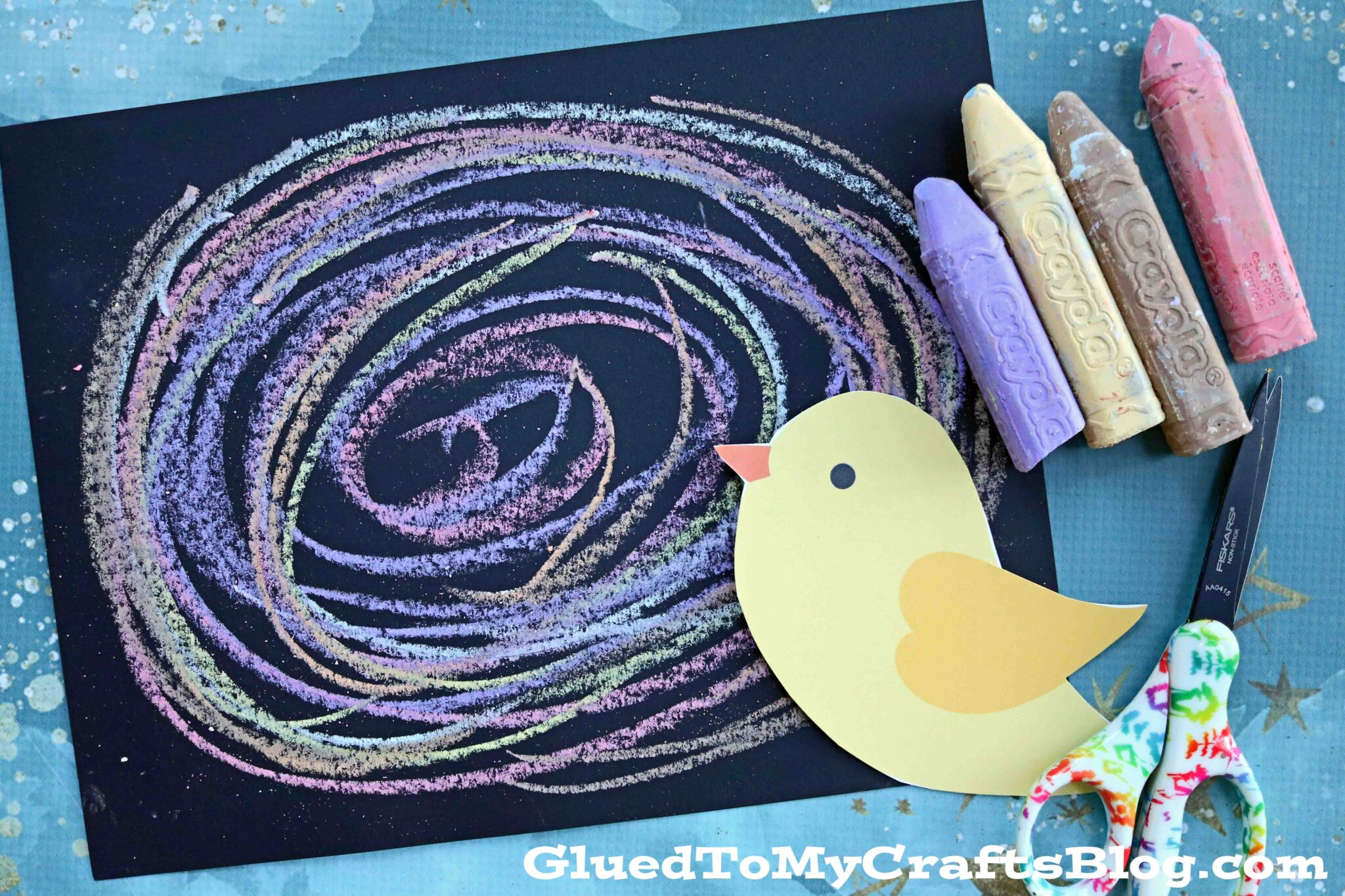 Chalk Art Bird Nest Craft