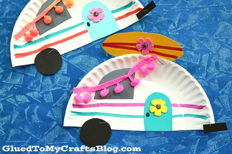 Paper Plate Beach Camper Craft