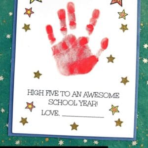 Handprint High Five To An Awesome School Year