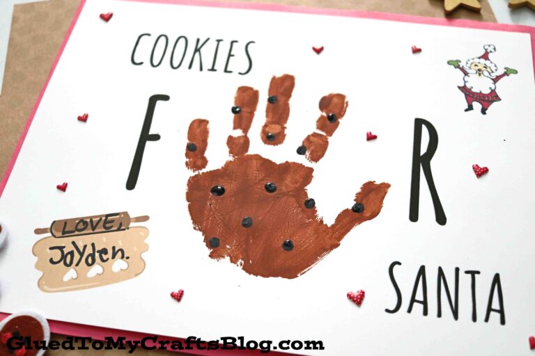 Handprint Cookies For Santa Keepsake