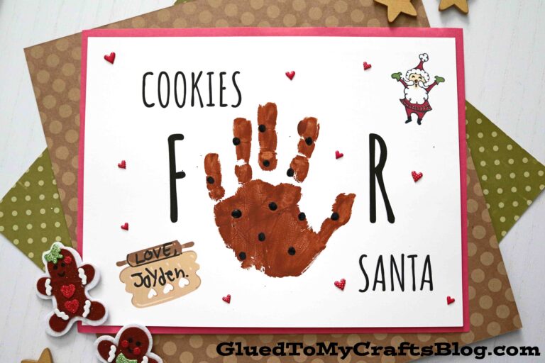 Handprint Cookies For Santa Keepsake