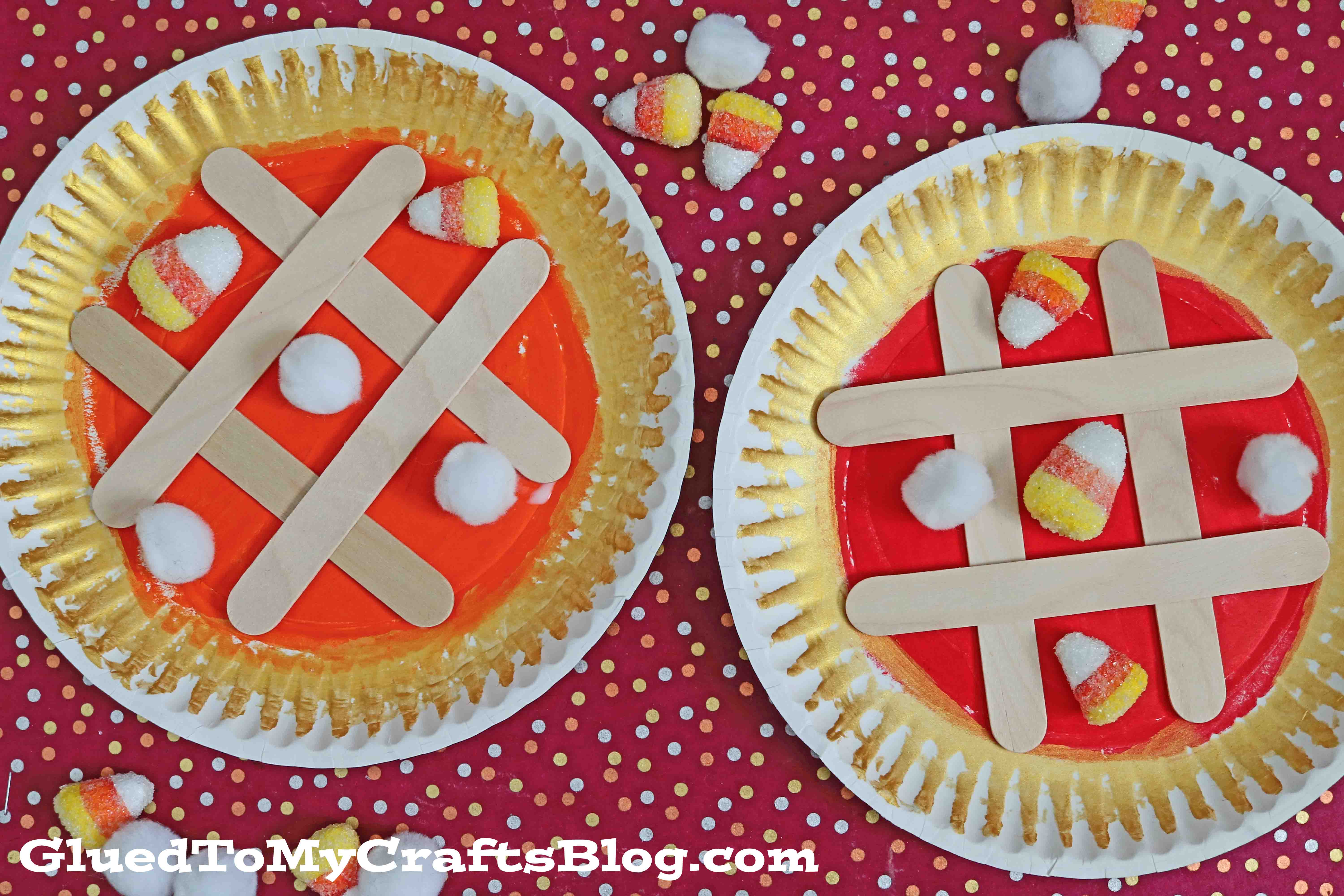 Paper Plate Pie Tic Tac Toe Game Craft Idea