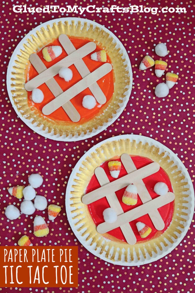 Paper Plate Pie Tic Tac Toe Game Craft Idea