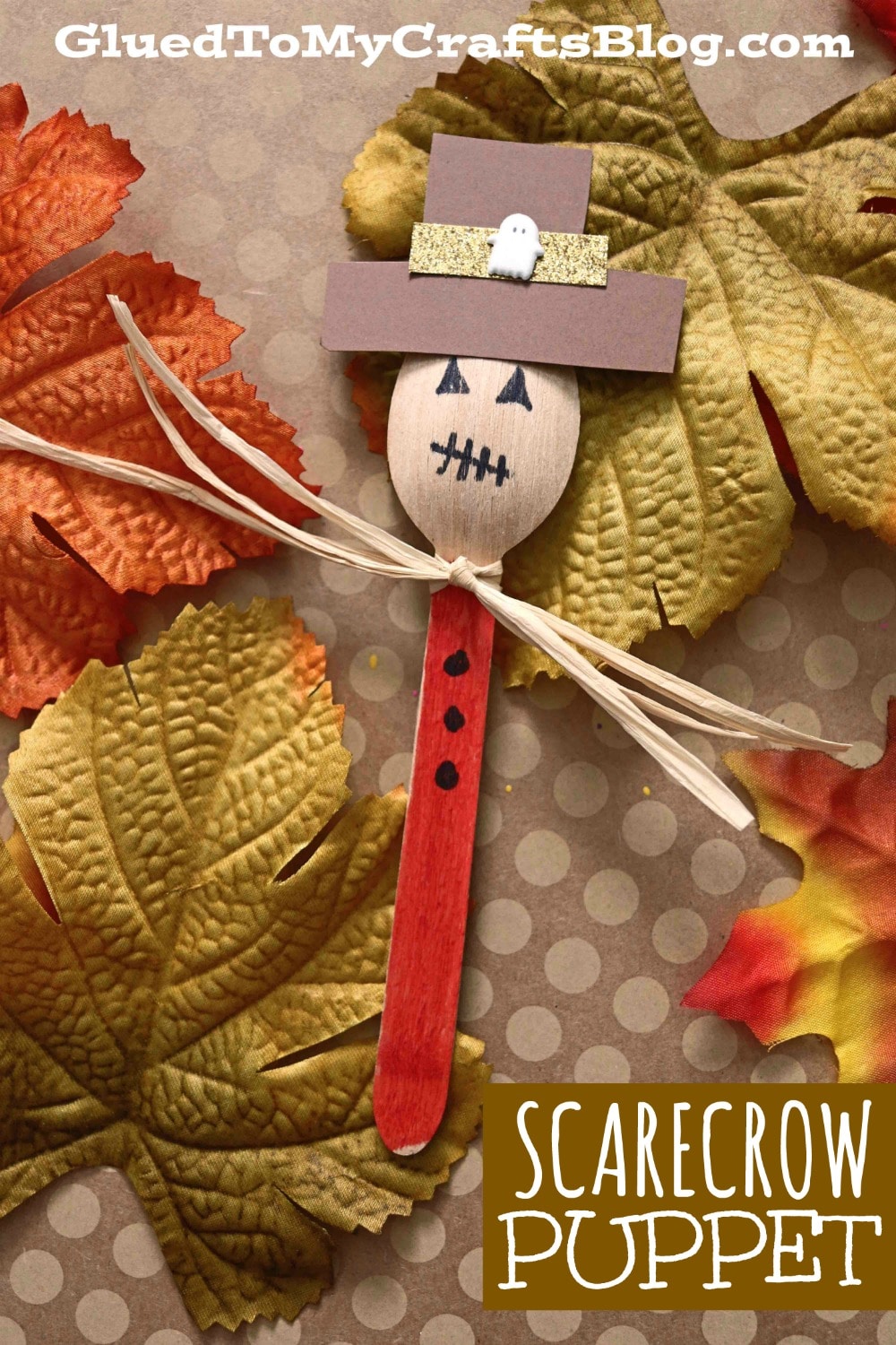 Wooden Spoon Scarecrow Puppet Craft Idea For Fall