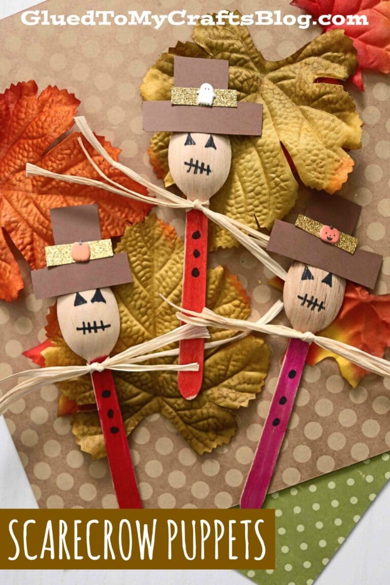 Wooden Spoon Scarecrow Puppet Craft Idea For Fall