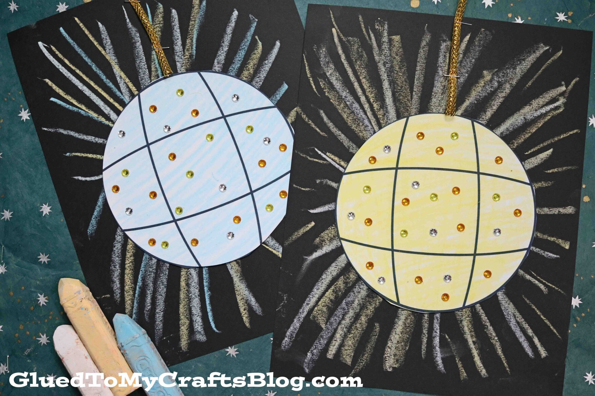 Chalk Art Disco Ball - New Year's Eve Craft