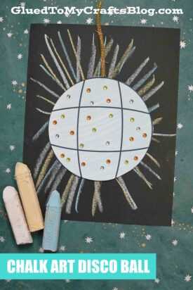 Chalk Art Disco Ball - New Year's Eve Craft