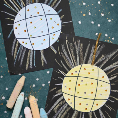 Chalk Art Disco Ball - New Year's Eve Craft